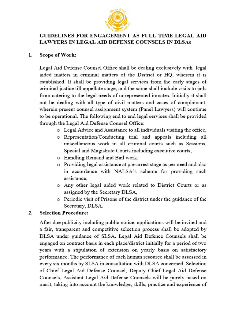 Guidlines LADCS | PDF | Legal Aid | Criminal Defense Lawyer