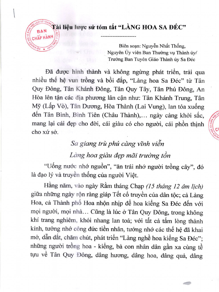 55 - Tai Lieu Lich Su Lang Hoa Sa Dec | PDF