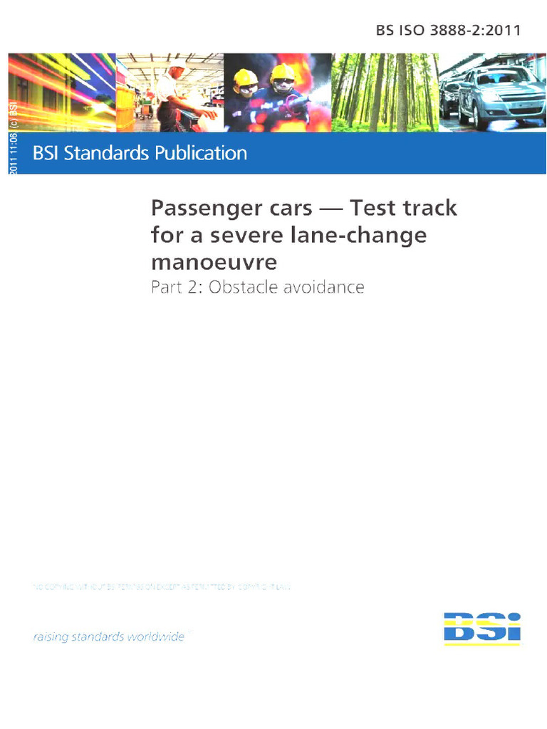 BS ISO 3888-2.2011 - Passenger Cars - Test Track For A Severe Lane ...