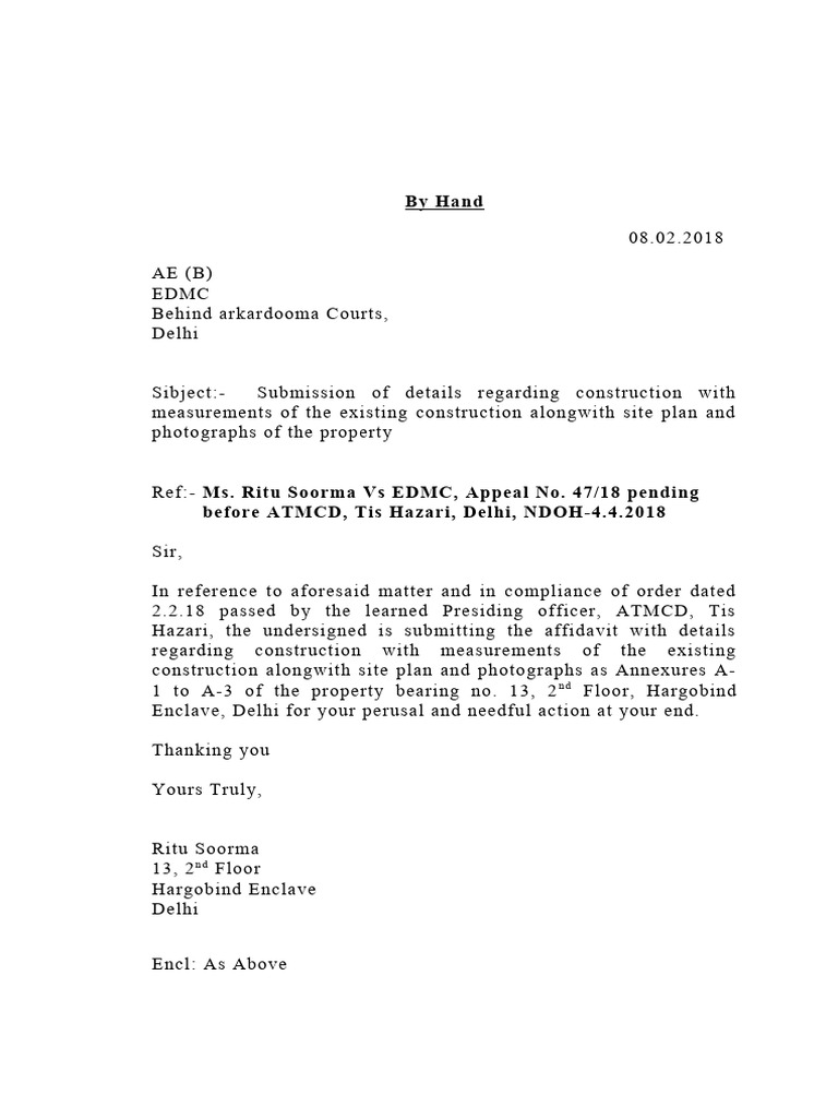 Appeal ATMCD 1 | PDF | Affidavit | Appeal