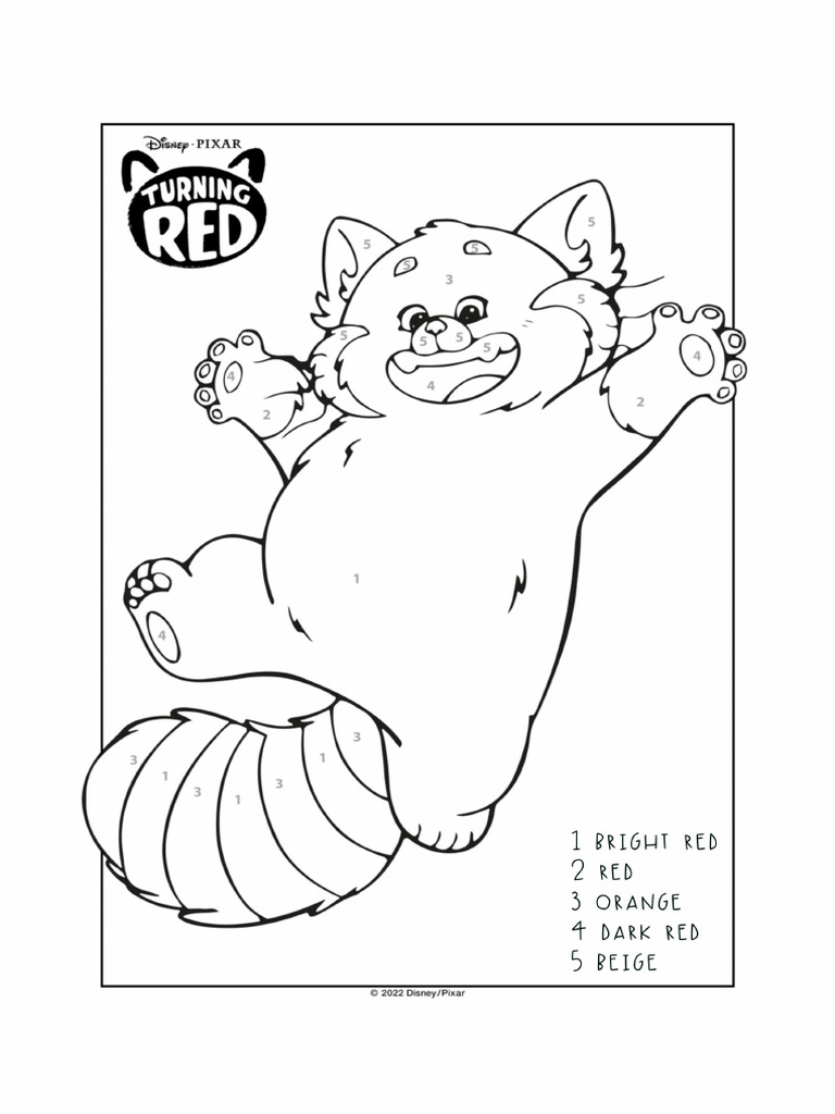 Turning red worksheet for preeschool | PDF