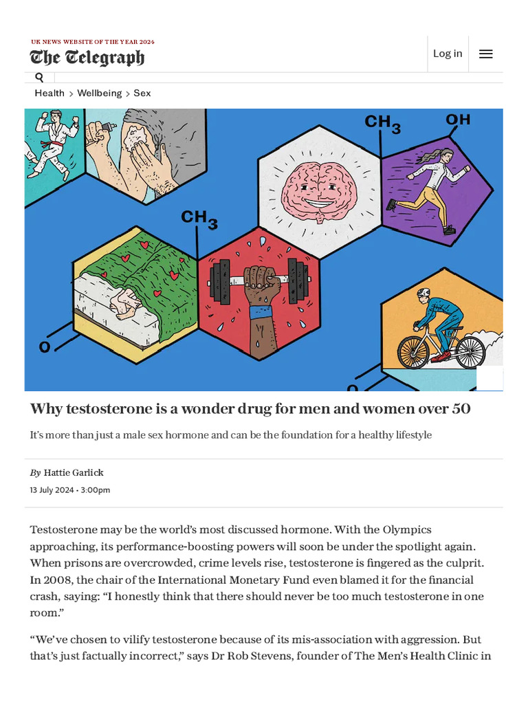 Why Testosterone Is A Wonder Drug For Men and Women Over 50 | PDF ...