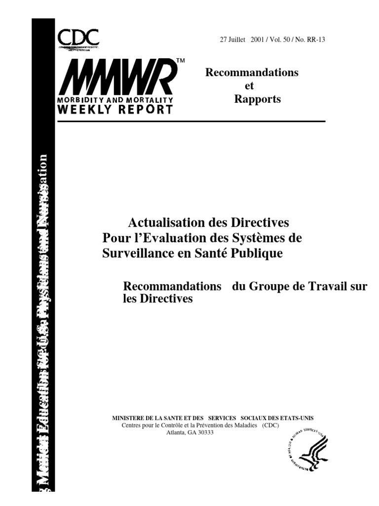 CDC Surveillance Evaluation Guideline FRENCH VERSION | PDF | Santé ...