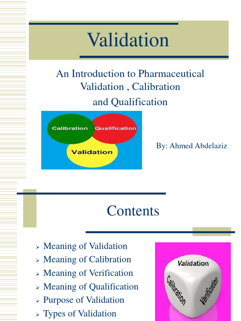 Introduction To Pharmaceutical Validation | PDF | Verification And Validation | Calibration