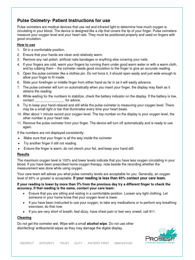 Pulse Oximeter Usage Guide | PDF | Clinical Medicine | Medical Specialties