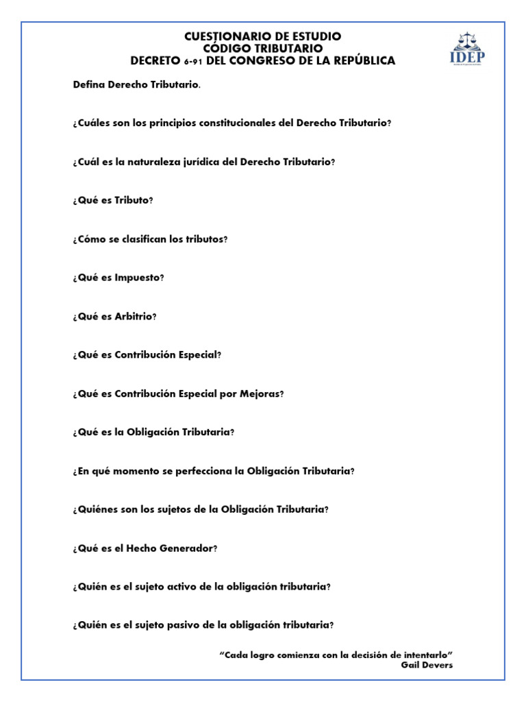 CUESTIONARIO CODIGO TRIBUTARIO | PDF | Estatuto de limitaciones | Ley ... CUESTIONARIO CODIGO TRIBUTARIO | PDF | Estatuto de limitaciones | Ley ...