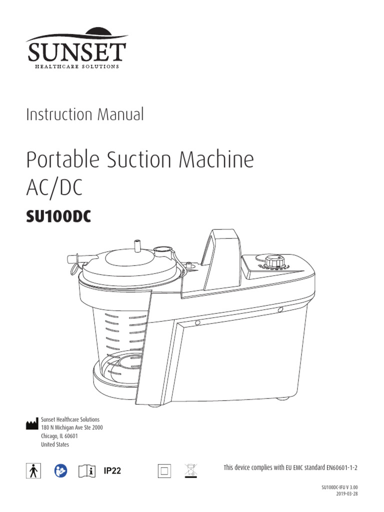 Sunset Portable Suction Machine Manual | PDF | Hertz | Transmitter