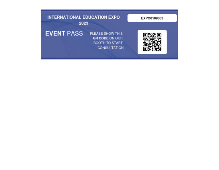 Event Pass EXPO0109003 | PDF