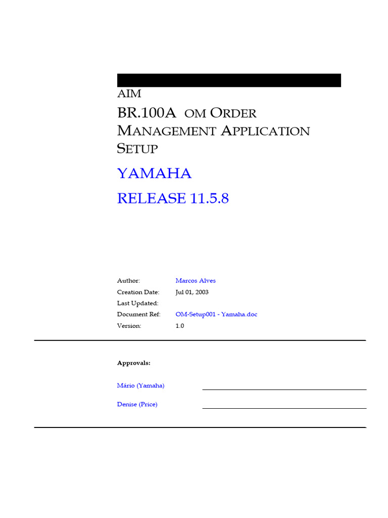 BR100 Om Yamaha | PDF | Moeda | Planejamento de recursos empresariais