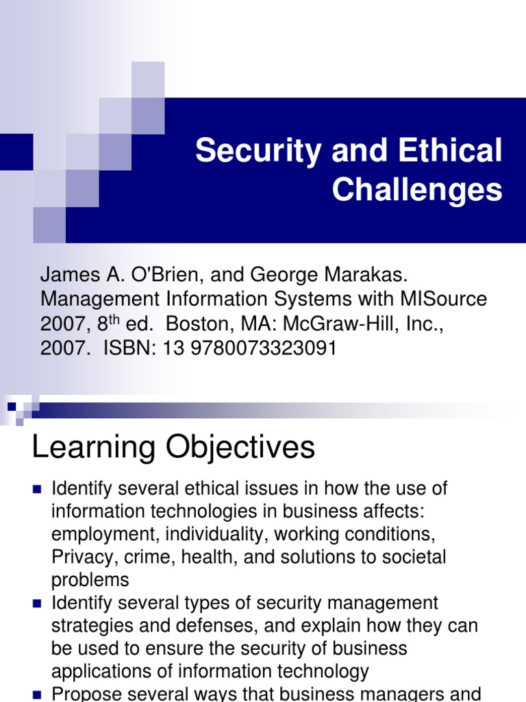 Security Ethical Challenges MIS | PDF | Spyware | Computer Security