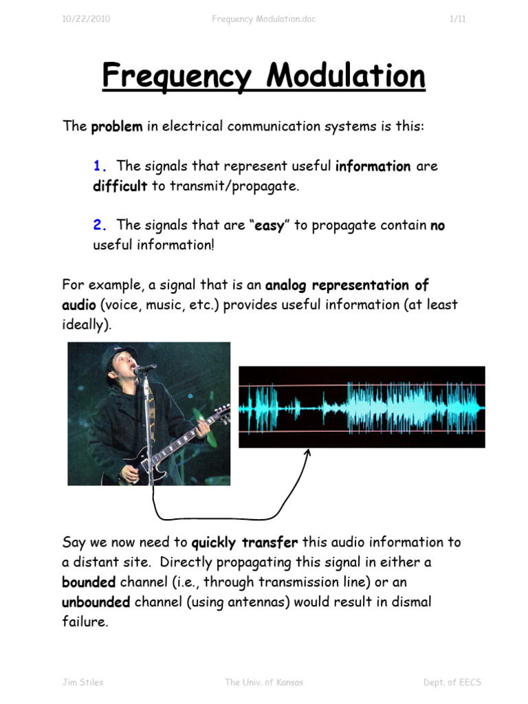 Frequency Modulation | PDF | Radio Spectrum | Sound Frequency Modulation | PDF | Radio Spectrum | Sound