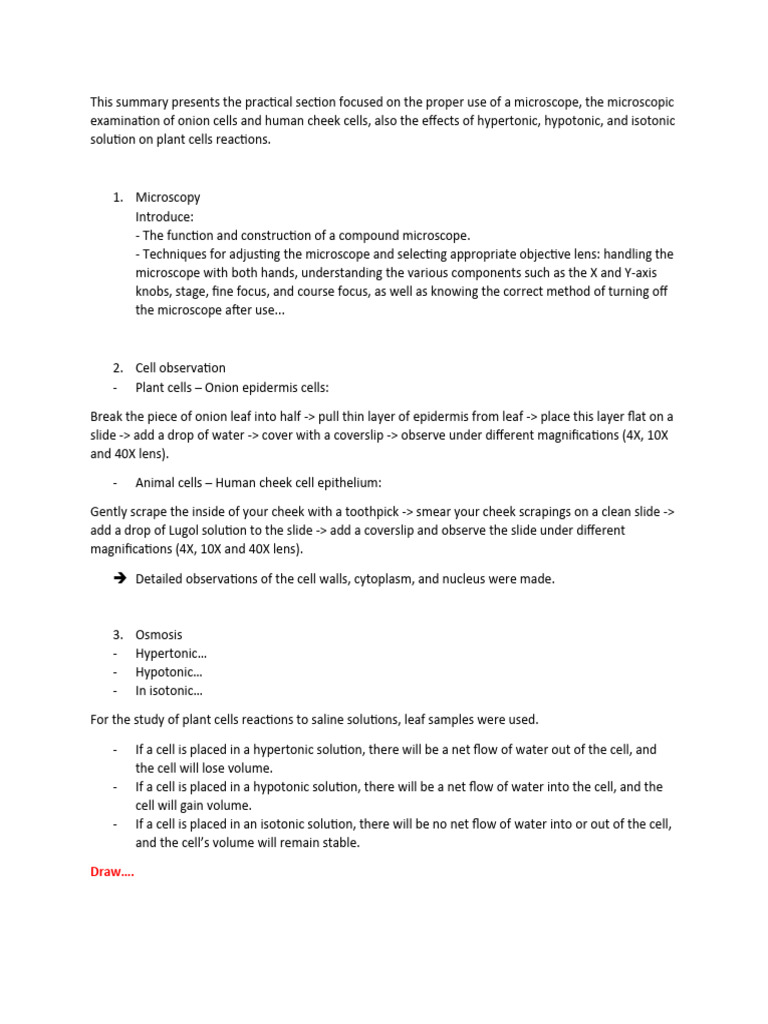 Summary Prac 1 | PDF