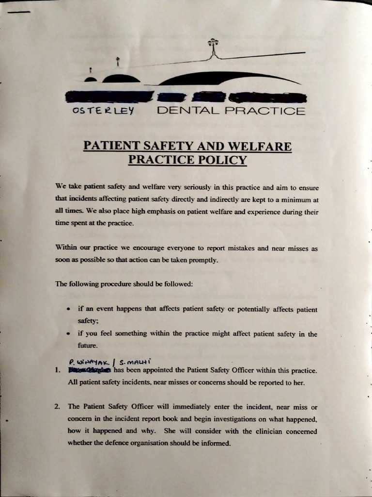 Practice Safety and Welfare Practice Policy | PDF | Patient Safety | Safety