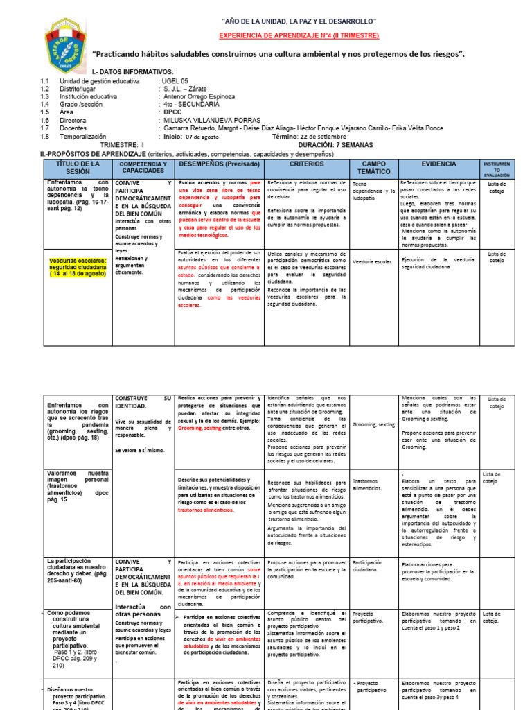 EDA 4. DPCC 4° SEC 2023 | PDF | Valores | Participación pública