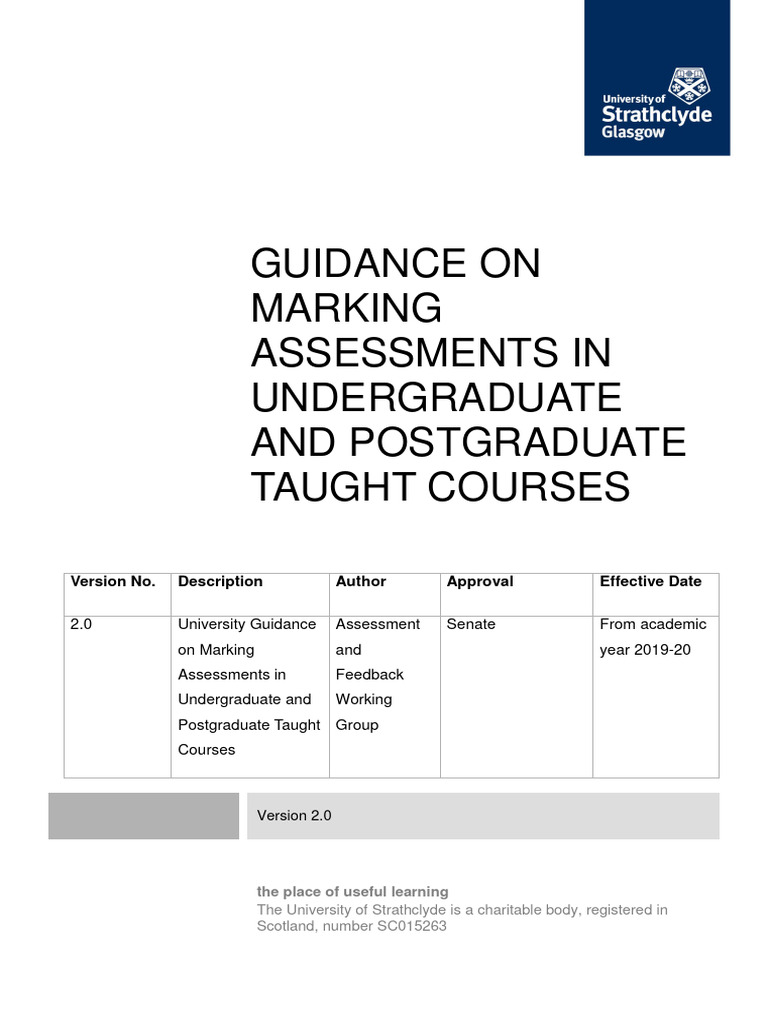 Guidance On Marking Assessments in UG and PGT Courses | PDF ...