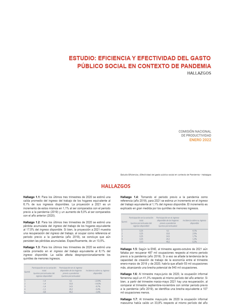 Estudio Eficiencia y Efectividad Del Gasto Publico Social en C | PDF | Economias
