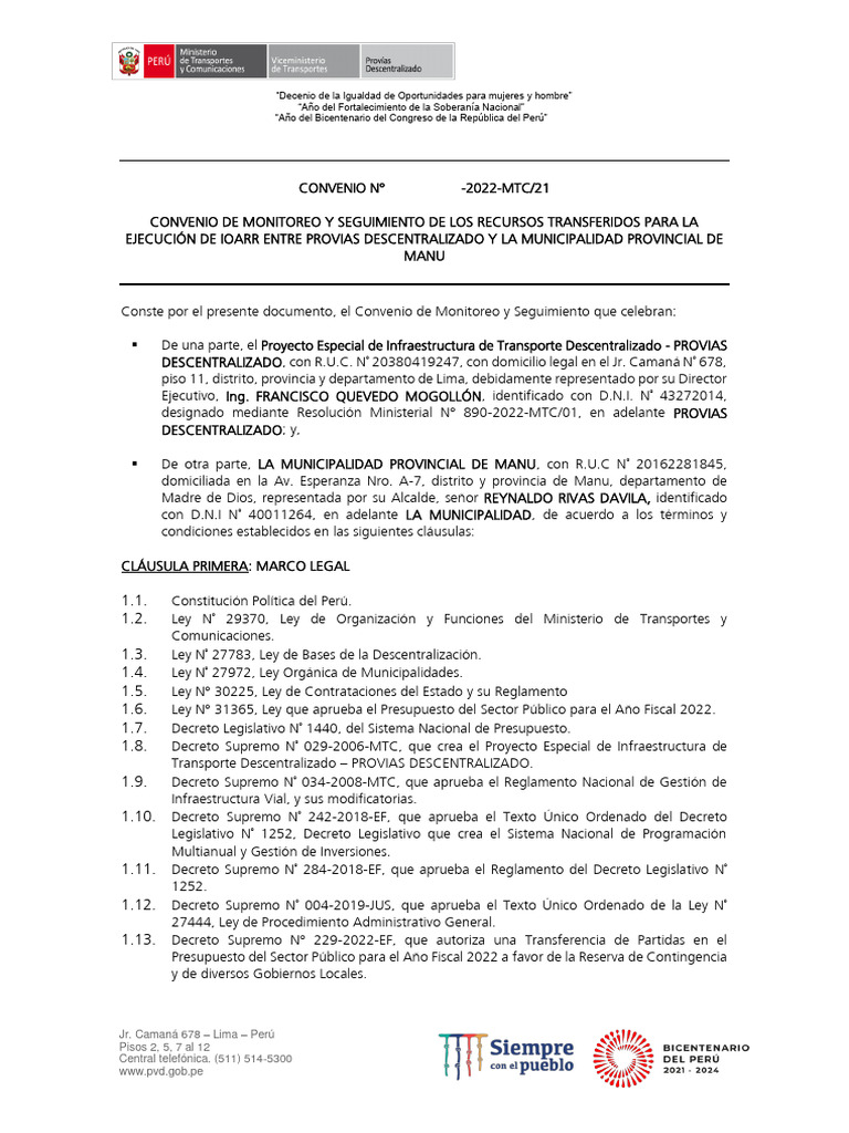 CV Manu 2529569. | PDF | Perú | Corrupción política