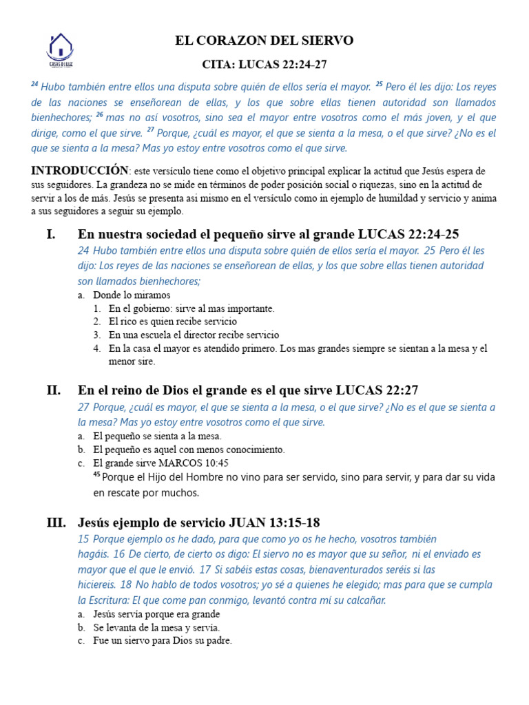 El Corazon Del Siervo | PDF | Jesús | Creencia religiosa y doctrina