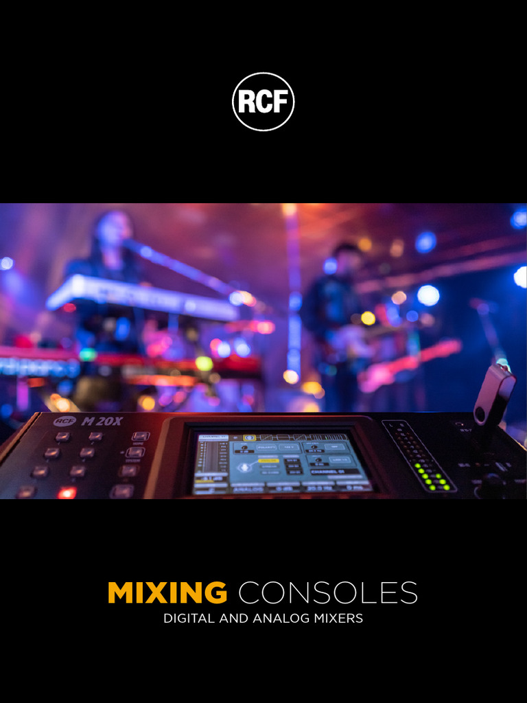 Mixing Consoles Catalogue RCF - EnG | PDF | Equalization (Audio ...