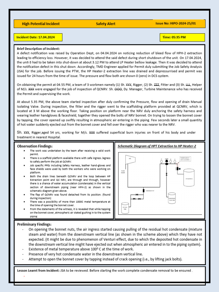Learning From Incident-9 | PDF | Mechanical Engineering | Energy Technology