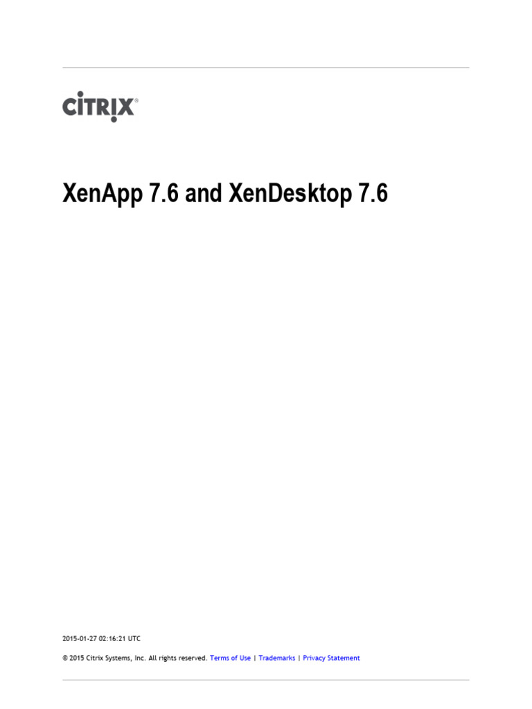 En - Xenapp Xendesktop - Xad Xenapp Xendesktop 76 Landing | PDF | Desktop Virtualization ...