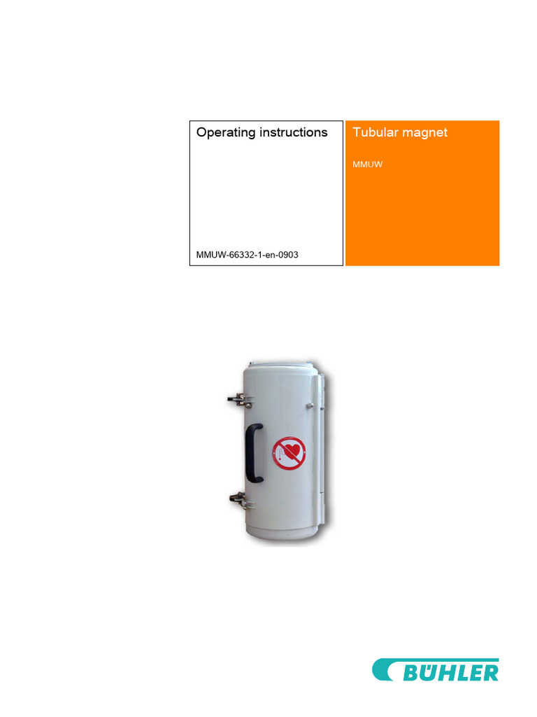 MMUW-66332-1-en-0903 Tubular Magnet | PDF | Personal Protective Equipment
