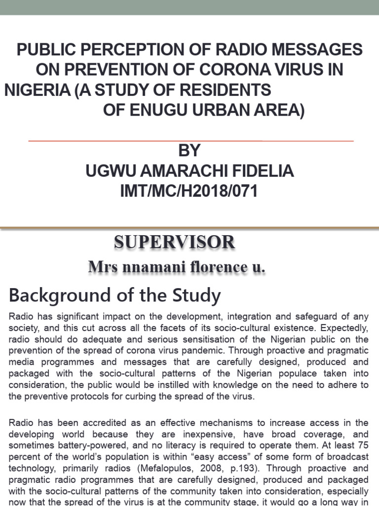 H2018 071 Ugwu Amarachi | PDF | Methodology | Data