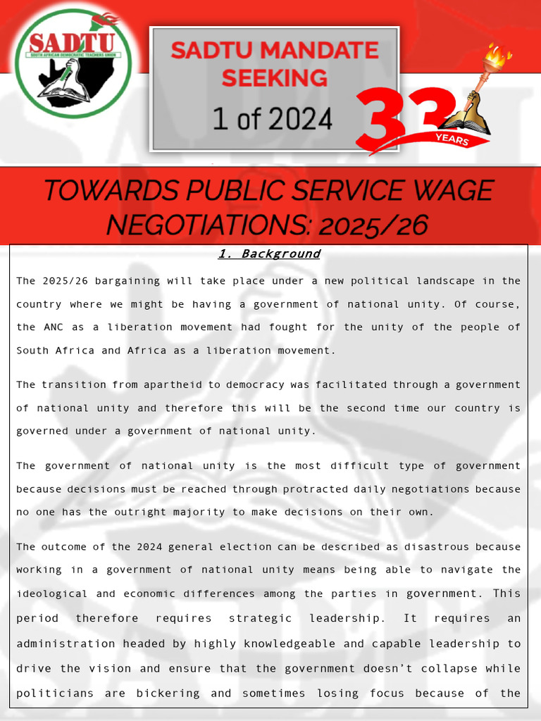 Sadtu Mandate Seeking Flyer 09062024 | PDF | Cost Of Living | Economic ...