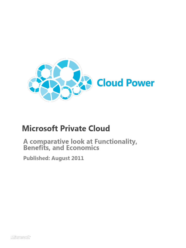 Microsoft - Private - Cloud - Whitepaper (2011) | PDF | Hyper V | Cloud Computing
