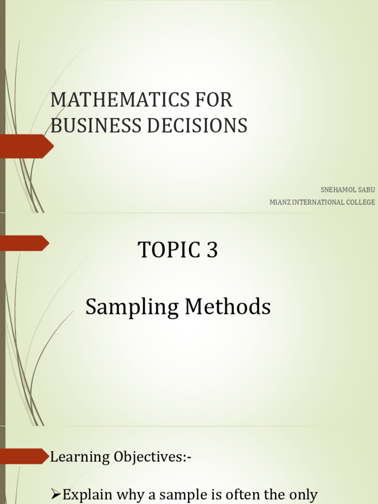 Sampling Methods | PDF | Sampling (Statistics) | Statistical Inference Sampling Methods | PDF | Sampling (Statistics) | Statistical Inference