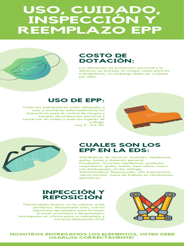 Uso, Cuidado, Inspección y Reemplazo Epp | PDF