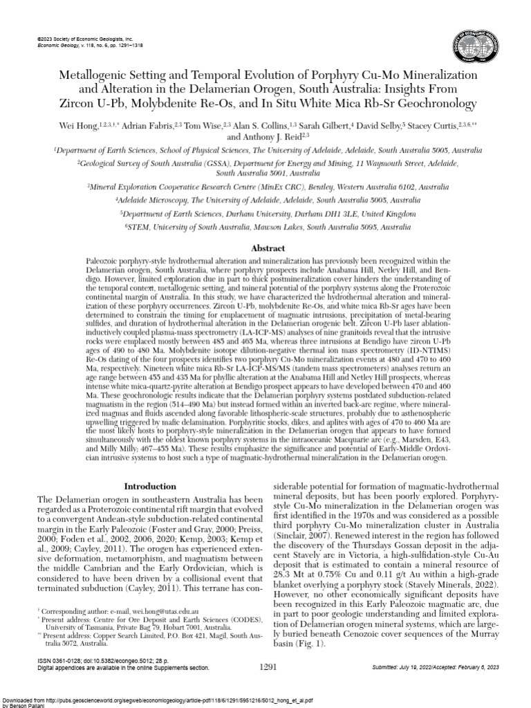 Metallogenic Setting TemporalEvolution Porphyry Cu 240704 205141 | PDF ...