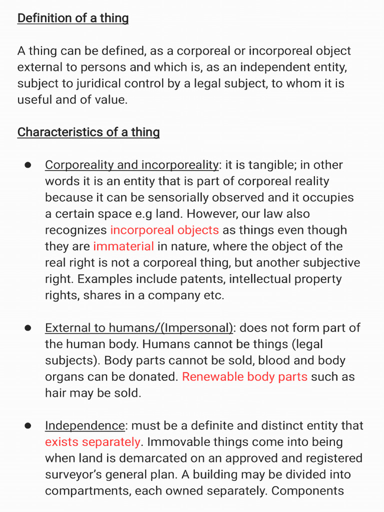 Chapter 2 Things As Legal Objects - PDF | PDF