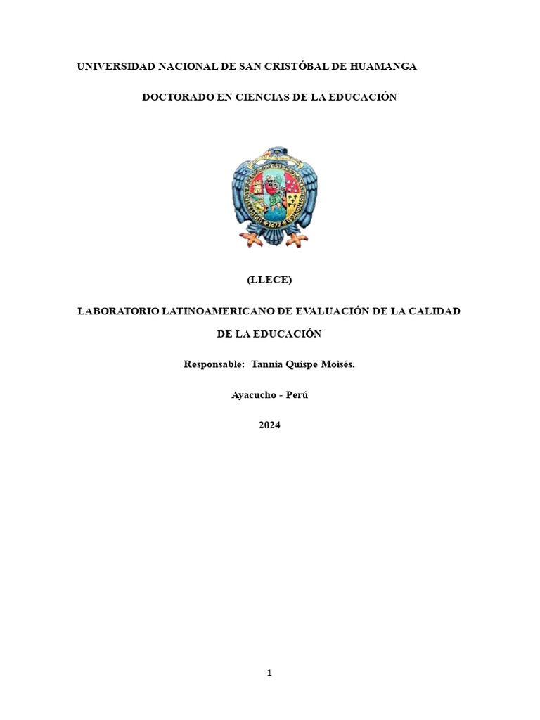 LABORATORIO LATINOAMERICANO DE EVALUACIÓN -LLECE | Descargar gratis PDF ...