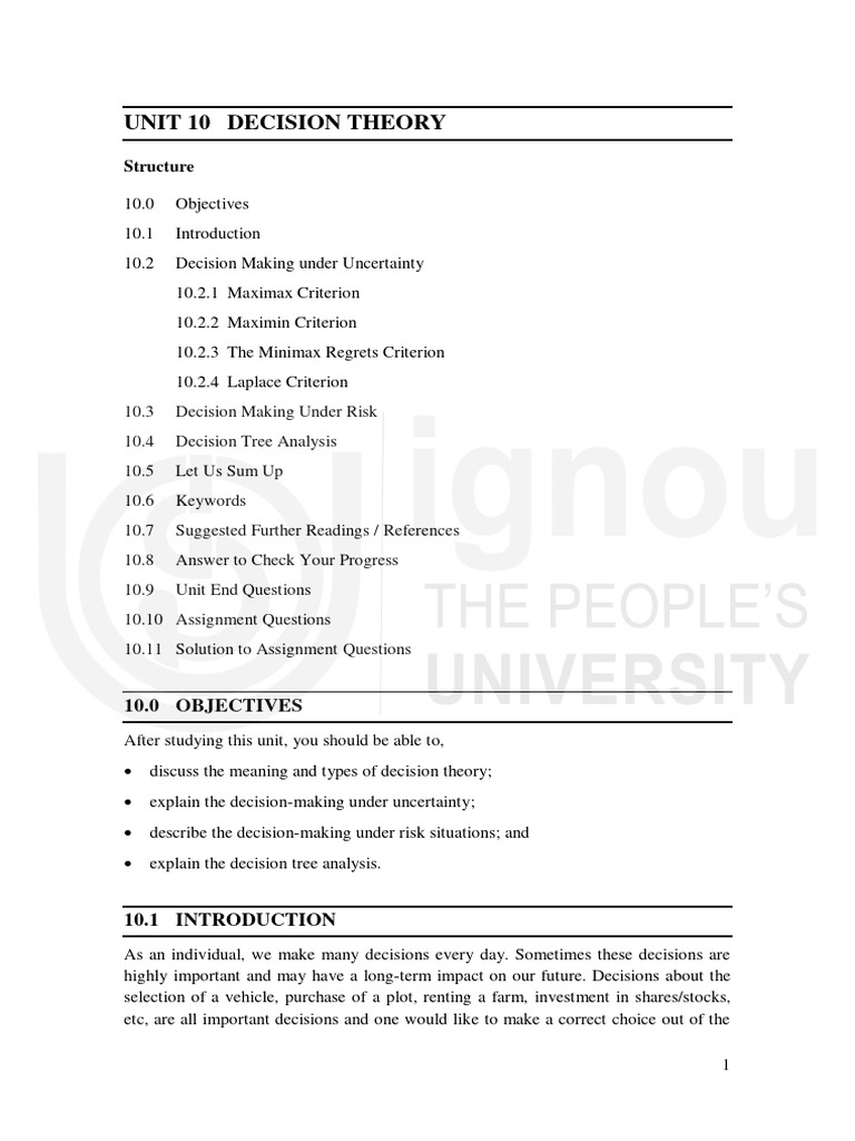 Decision Theory-Problems 3 | PDF | Decision Making | Decision Theory