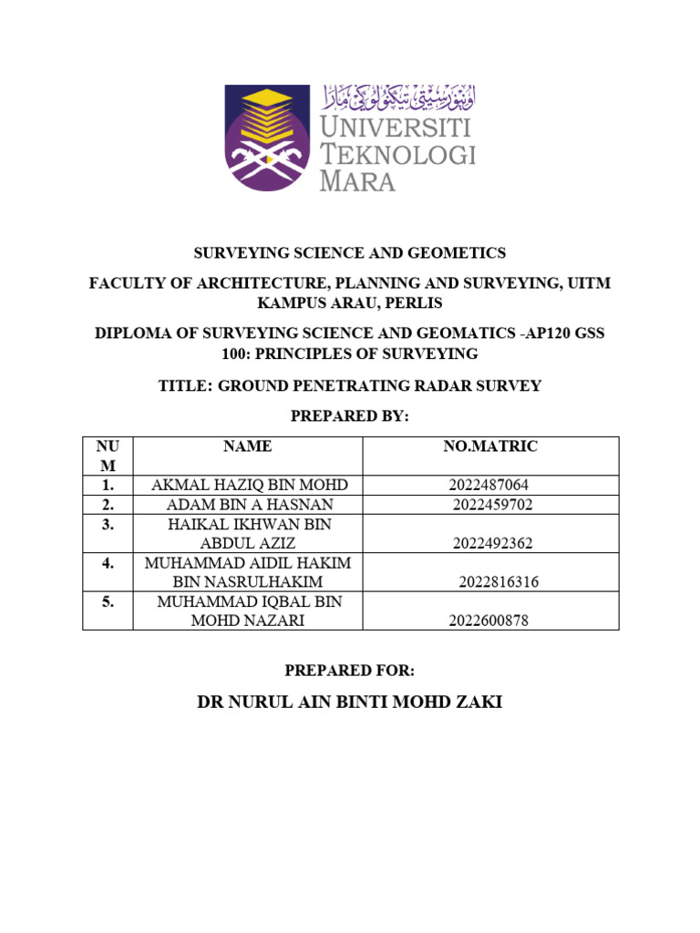 GPR REPORT GSS 100 | PDF | Surveying | Antenna (Radio)