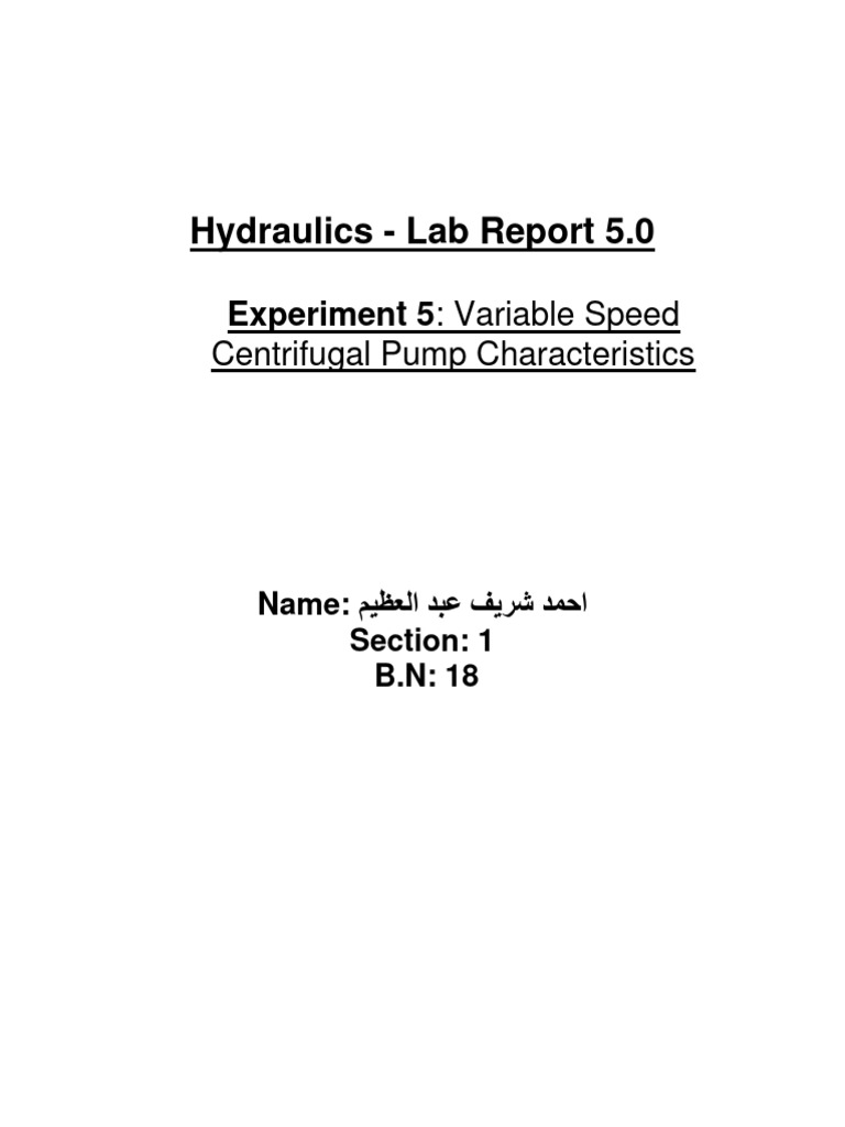 Hydro Lab | PDF | Flow Measurement | Pump