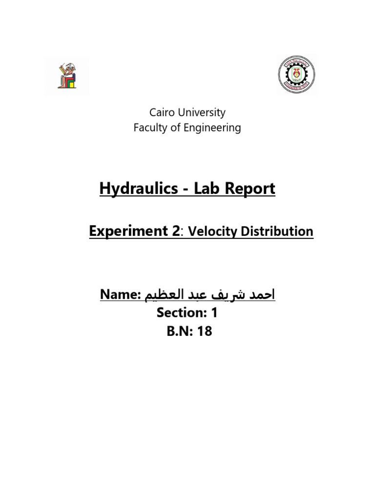 hydro lab | PDF | Flow Measurement | Dynamics (Mechanics)