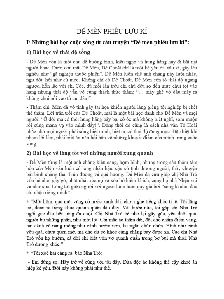 DẾ MÈN PHIÊU LƯU KÍ | PDF