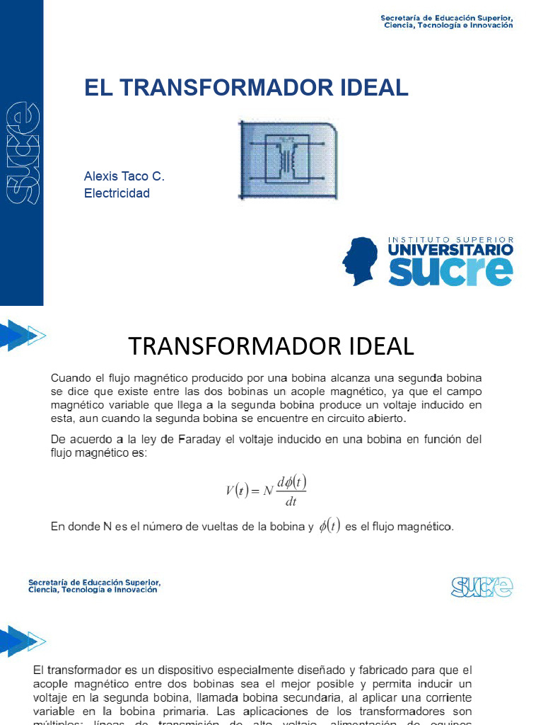 El Transformador Ideal | PDF | Transformador | Energia electrica