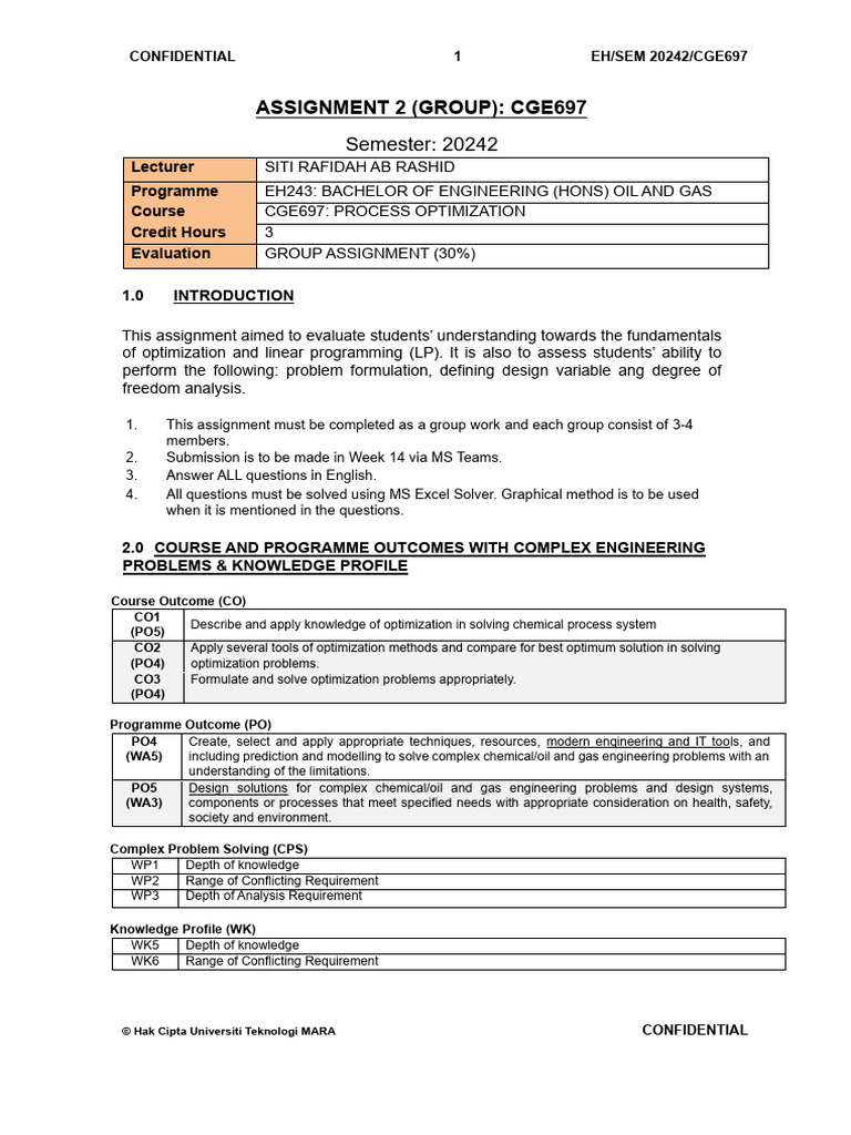 Group Asgmt Cge697 | PDF | Mathematical Optimization | Linear Programming