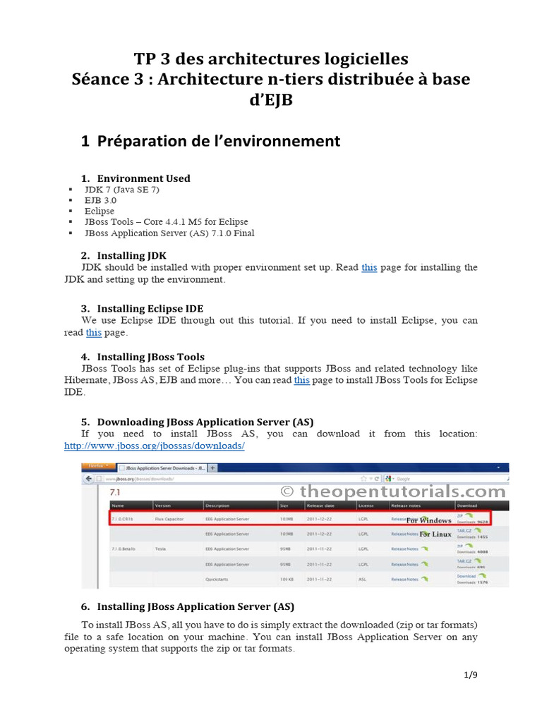 N-Tier Architecture with EJB Guide | PDF | Eclipse (Software) | Software