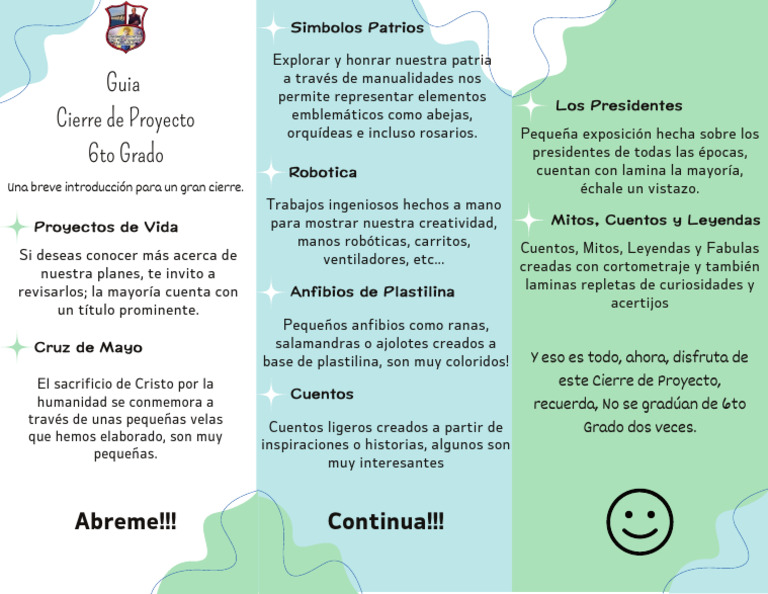 Folleto Triptico Guia Informativo Geometrico Minimalista Verde y ...