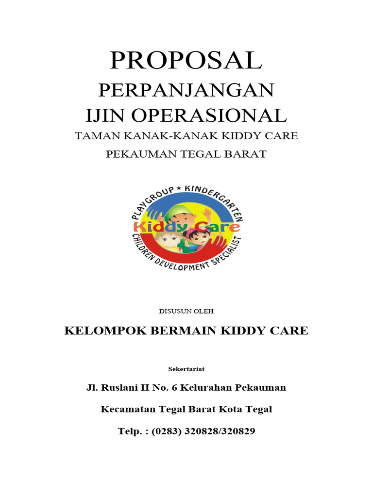 Proposal Perpanjangan Ijin Operasional TK | PDF