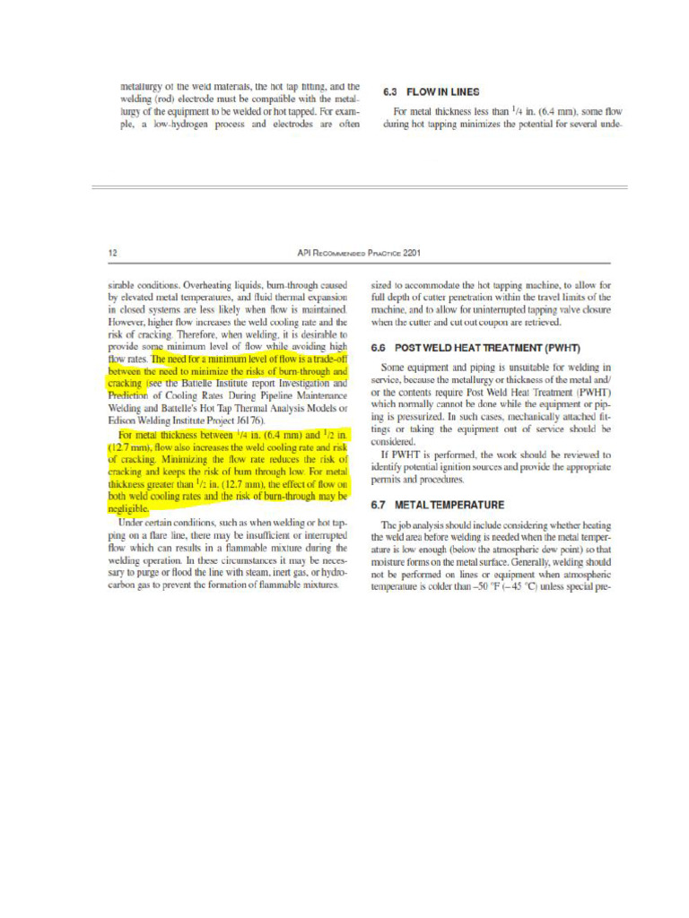 In Service Welding - Velocity or Flow Rate of Process Fluid | PDF ...
