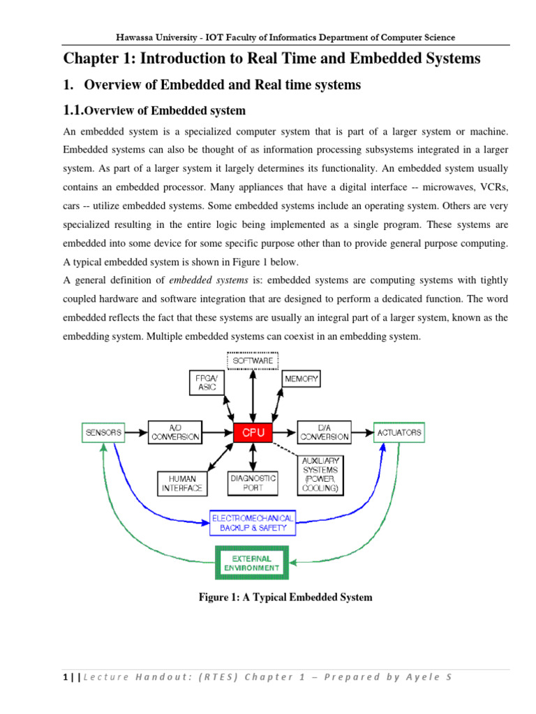 RTES - Ch1-5 - Handout | PDF | Embedded System | Real Time Computing