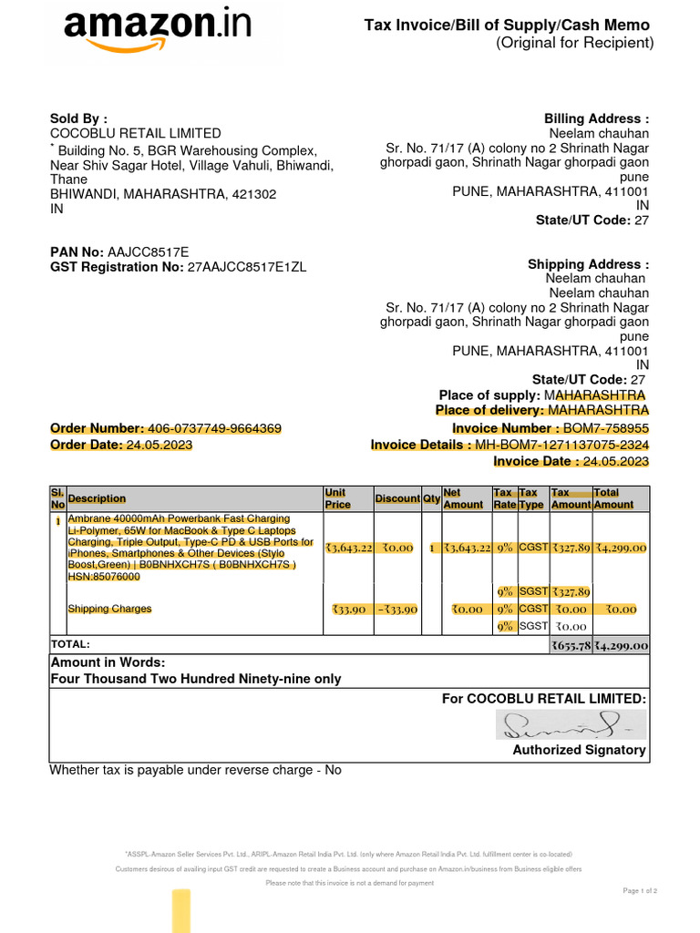 Power Bank | PDF | Invoice | Payments