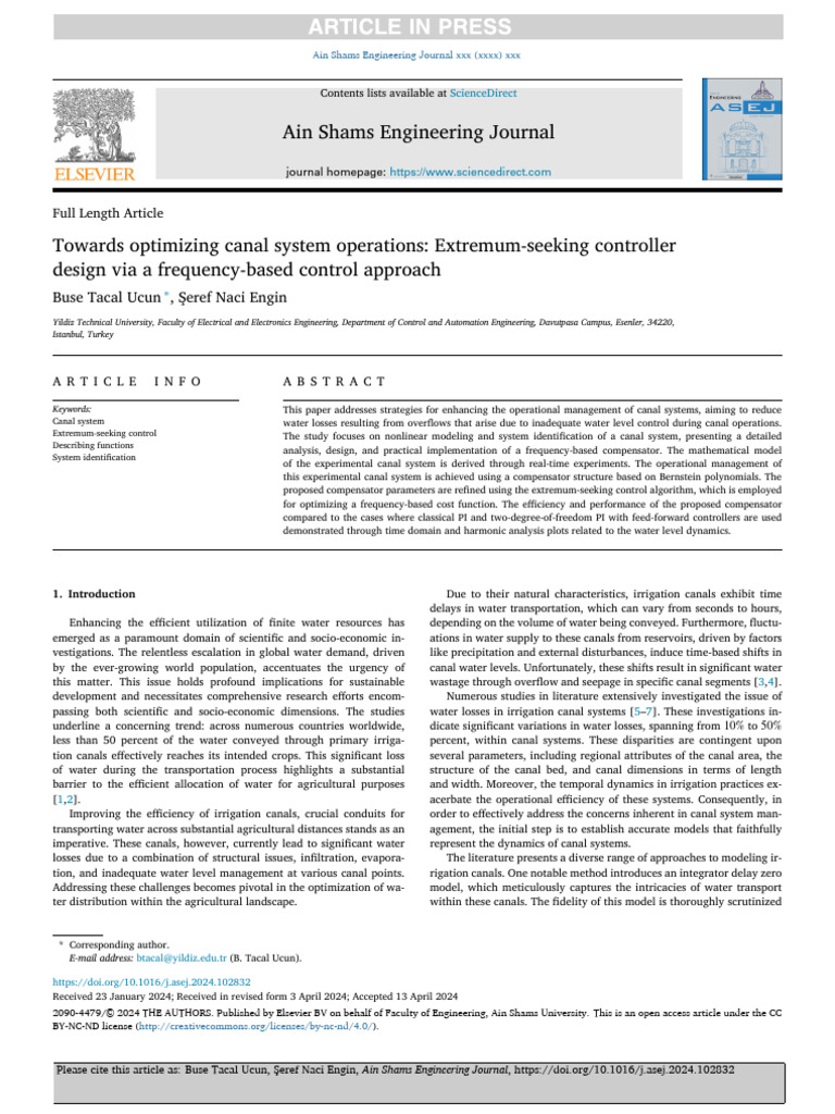 Extremum-Seeking Controller | PDF | Control Theory | Mathematical Optimization
