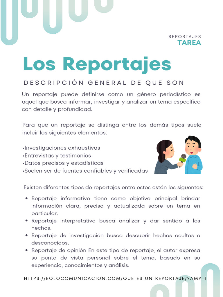 Tipos y Características del Reportaje | PDF | Crecimiento personal y ...