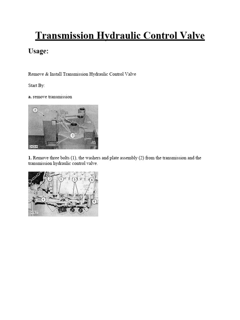 Transmission Hydraulic Control Valve | PDF | Valve | Mechanical Engineering